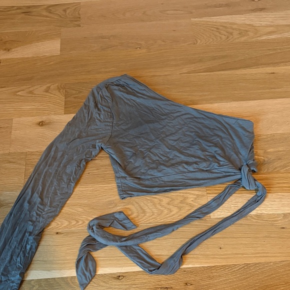 Final Touch | Tops | Final Touch Made In Italy Charcoal Asymmetrical ...